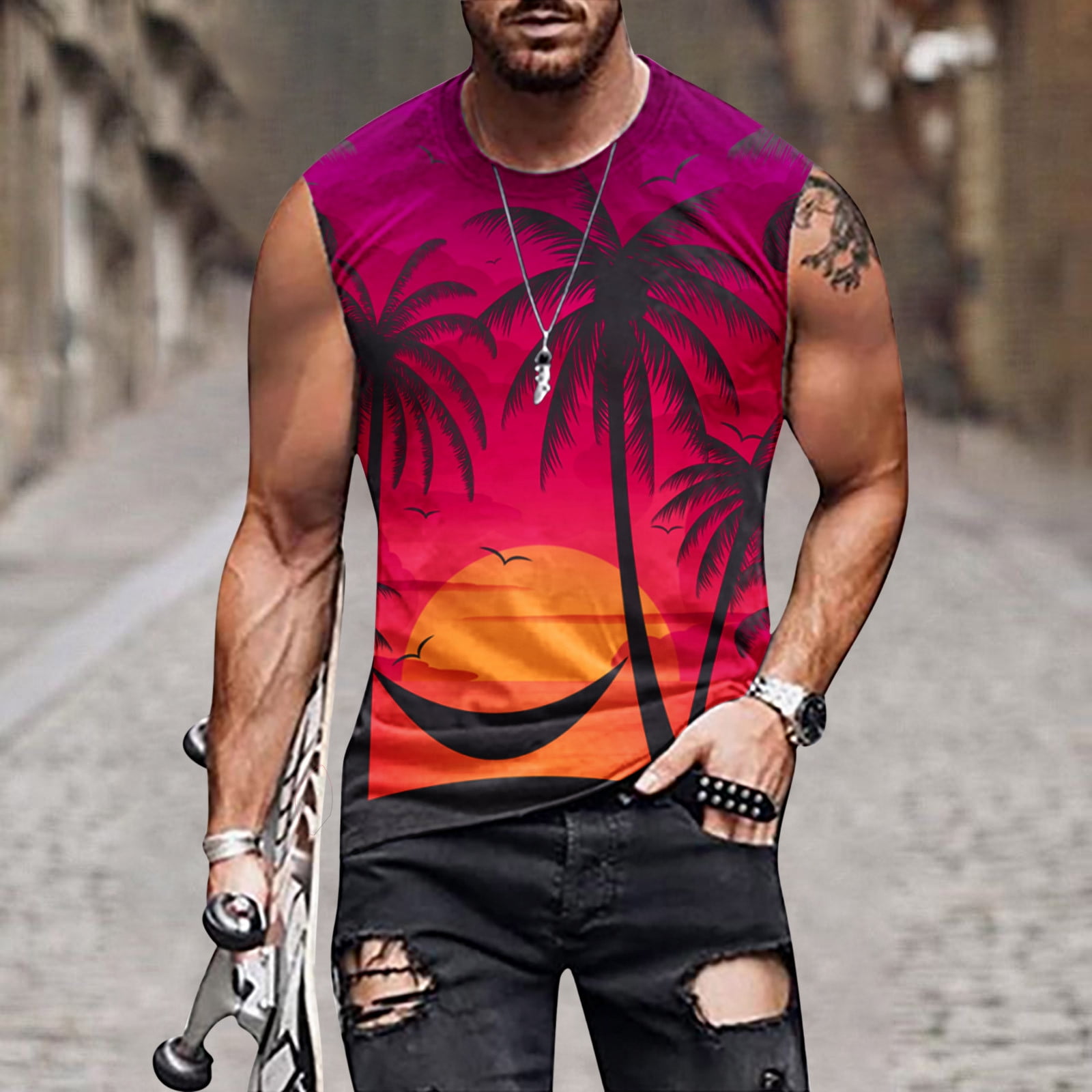 WAENQINLA Mens Tank Tops Summer Athletic Sleeveless Shirts Loose ...