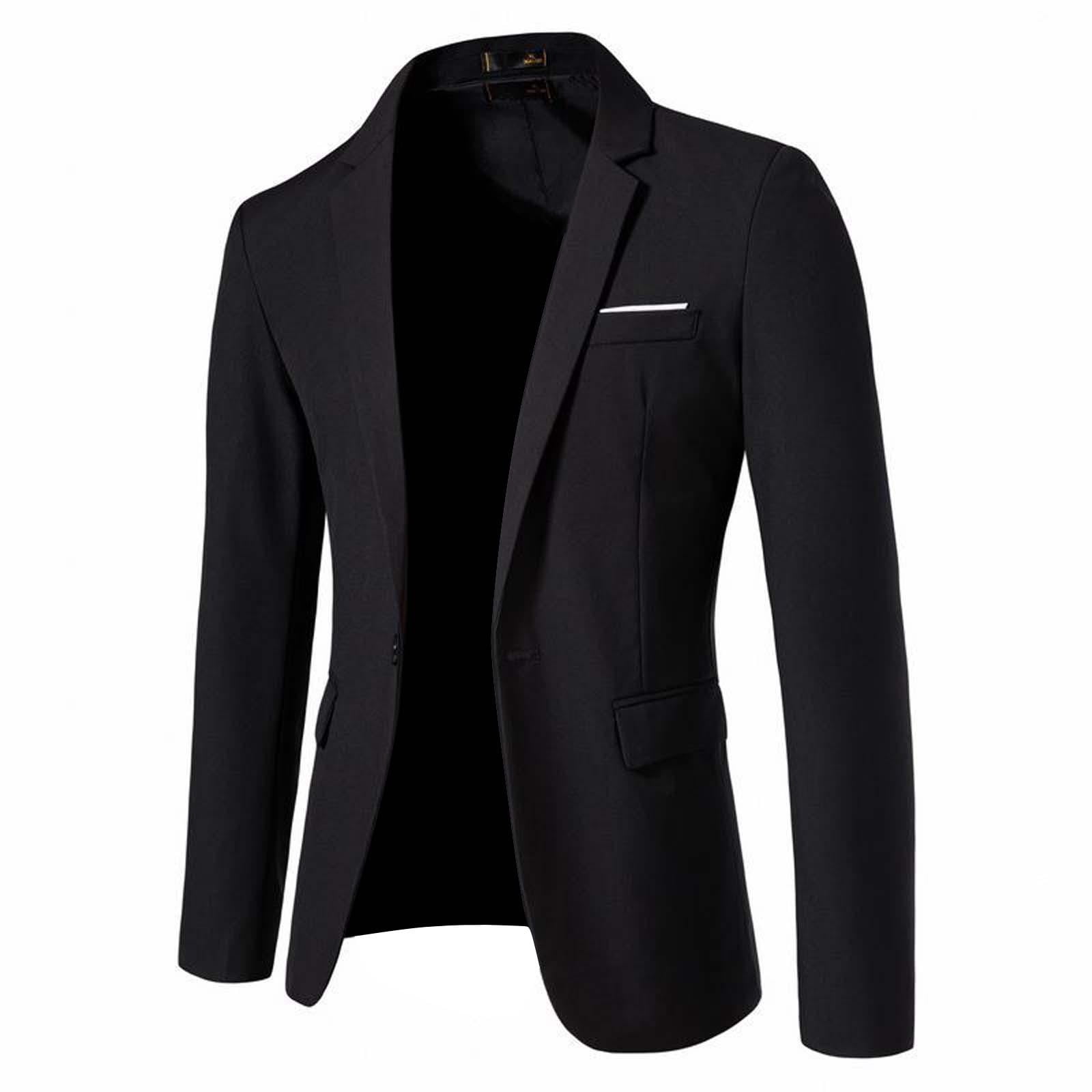 WAENQINLA Suit Jacket for Men Slim Fit Business Casual Sport Coat One ...
