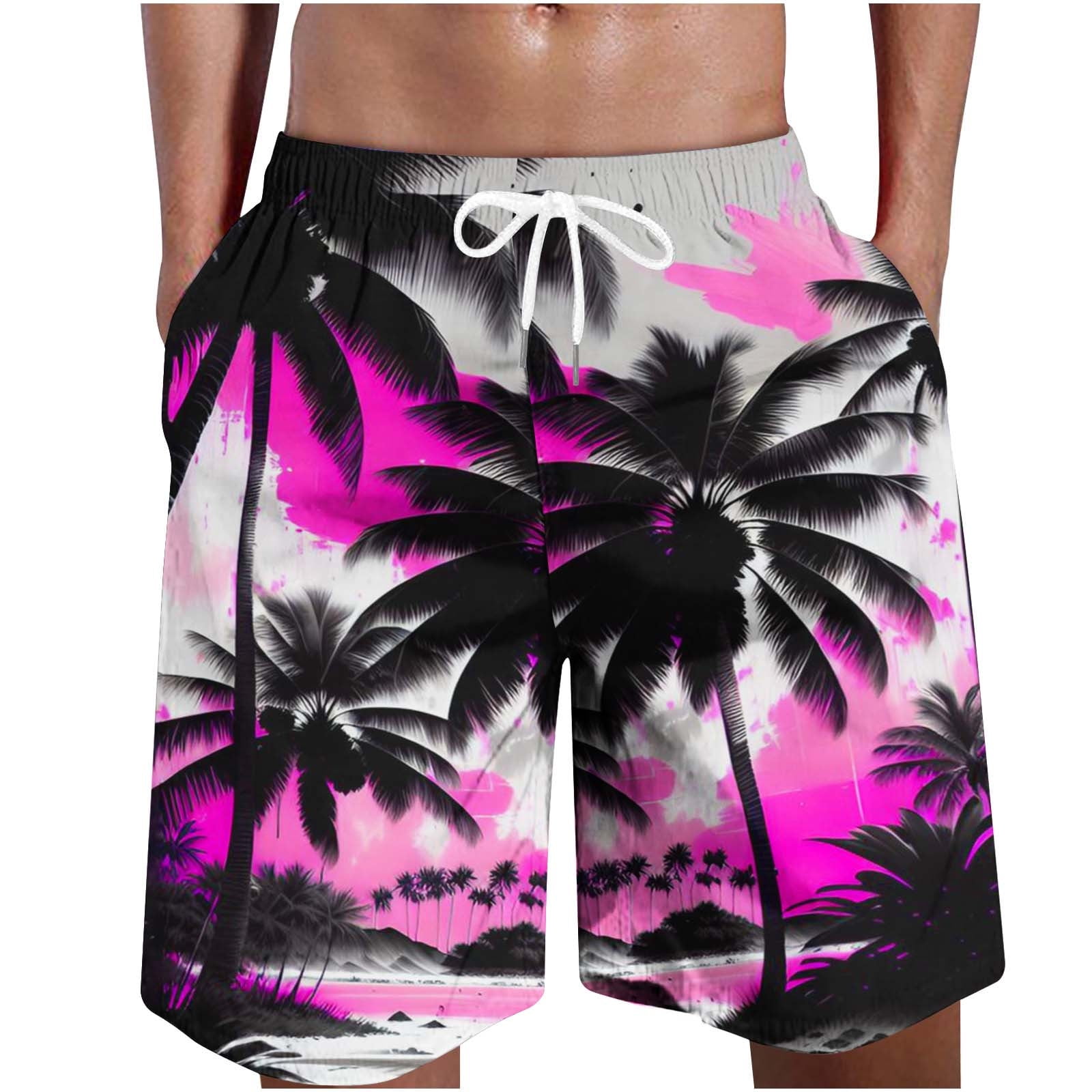Waenqinla Swim Trunks For Men Plus Size Elastic Wiast Beach Shorts