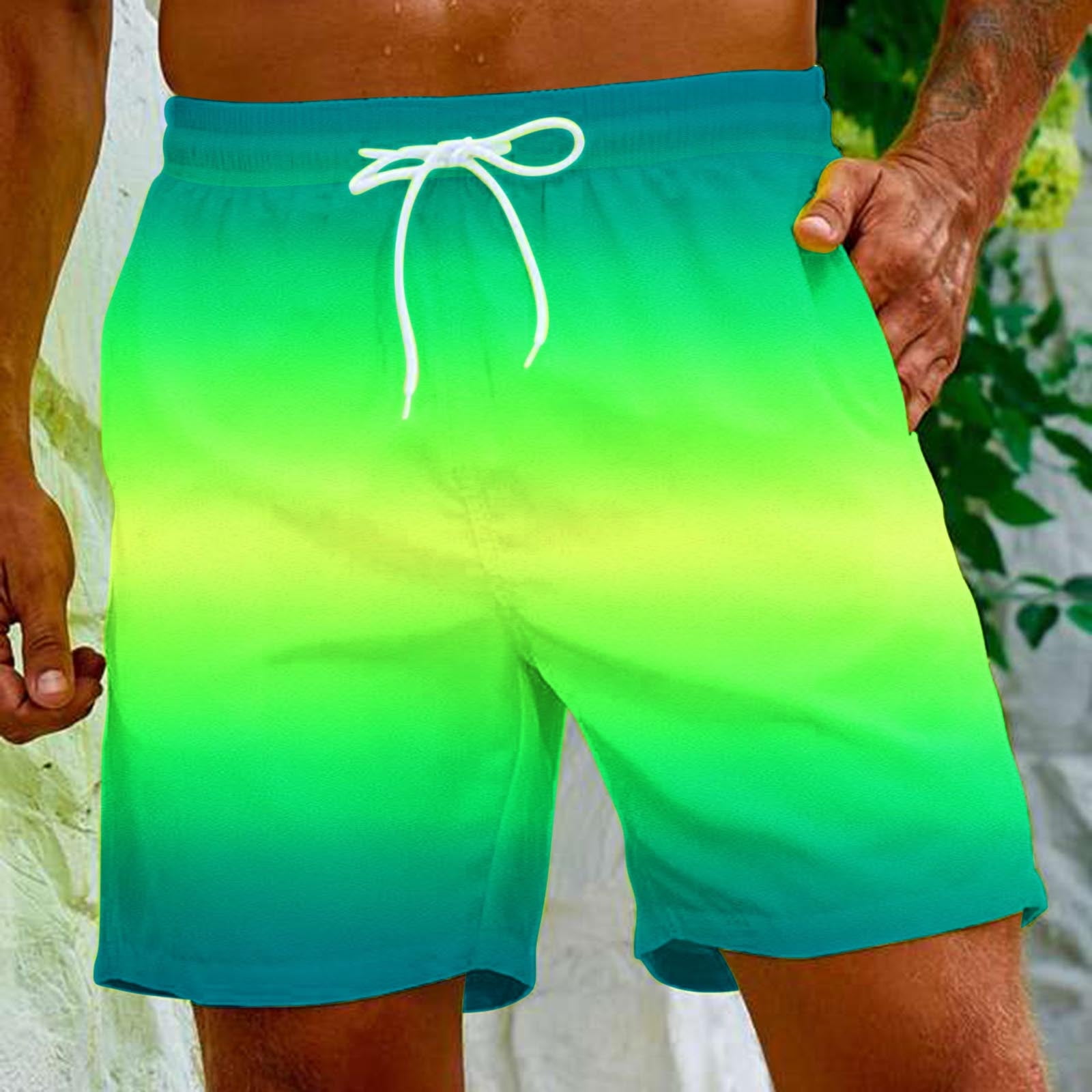 Waenqinla Swimming Trunks For Men Big And Tall Elastic Wiast Beach