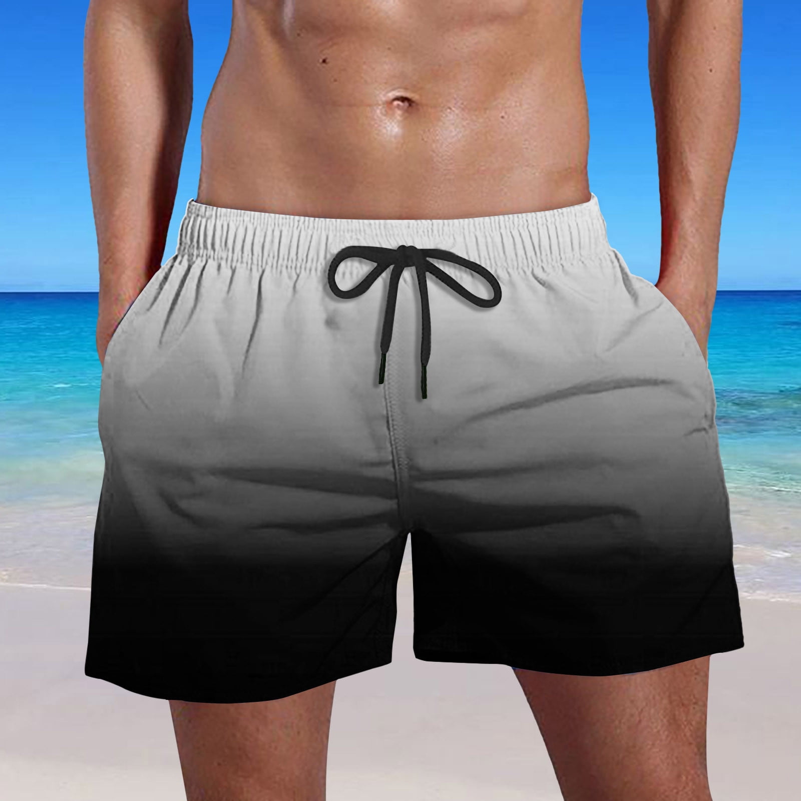 Waenqinla Swimming Trunks For Men Big And Tall Elastic Wiast Beach