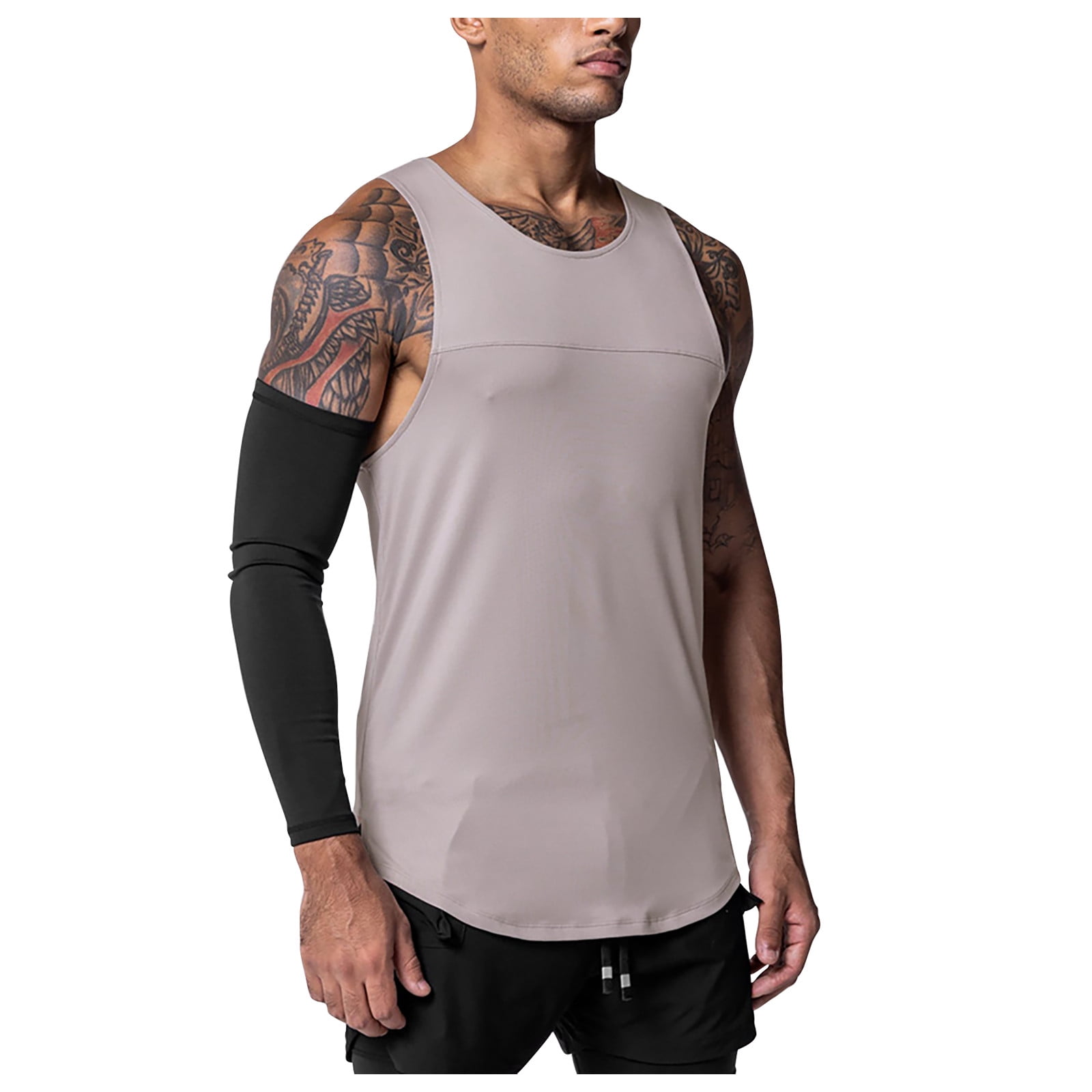 WAENQINLA Tank Tops Men Cotton Bodybuilding Sleeveless Shirts Loose Graphic Tees Sports Stringer ...