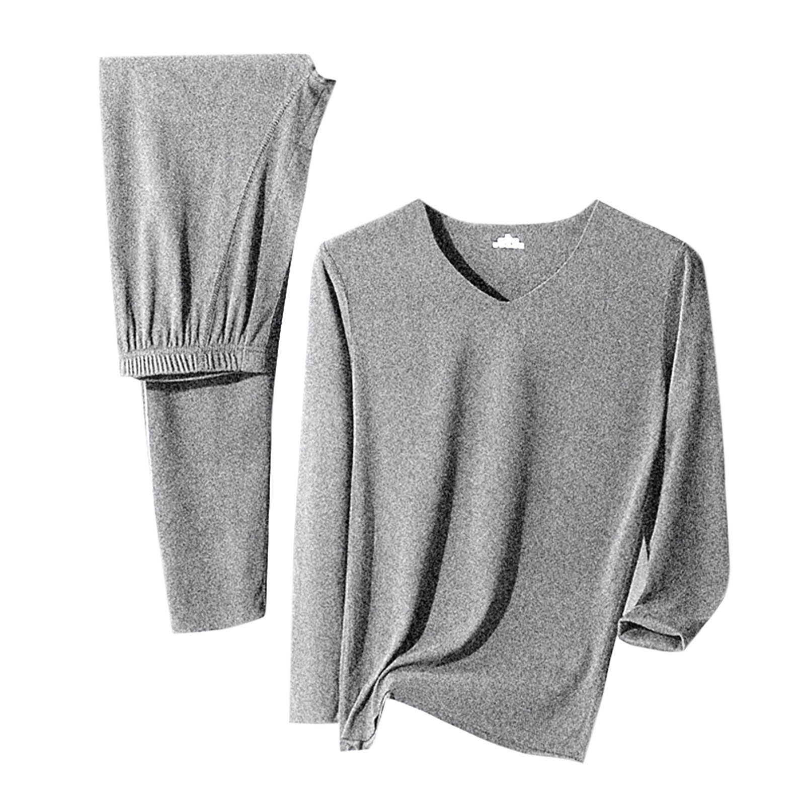WAENQINLA Winter Thermal Underwear for Men Set Lightweight Stretch V ...