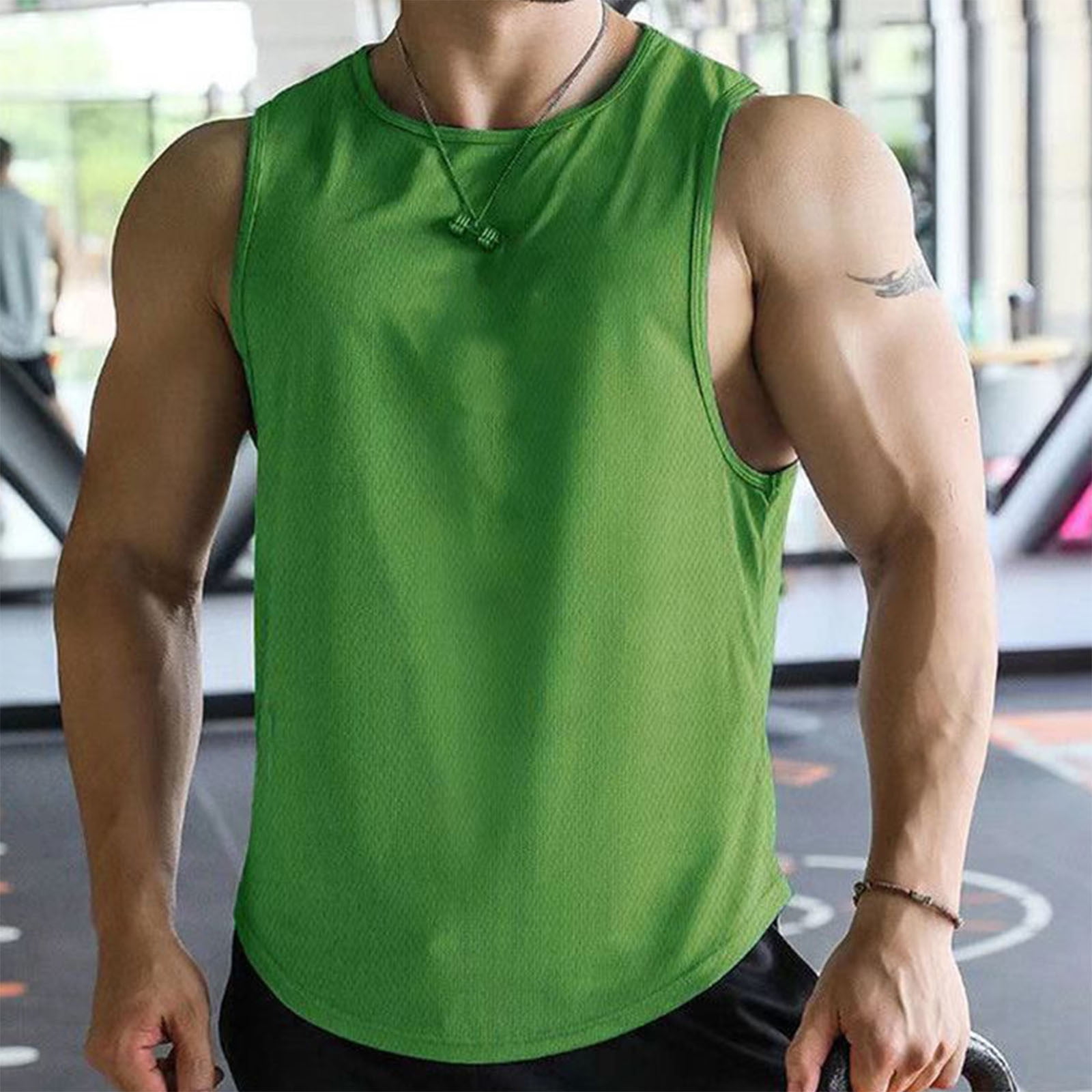 WAENQINLA Workout Tank Tops for Men Summer Sleeveless Fitness T-Shirts ...