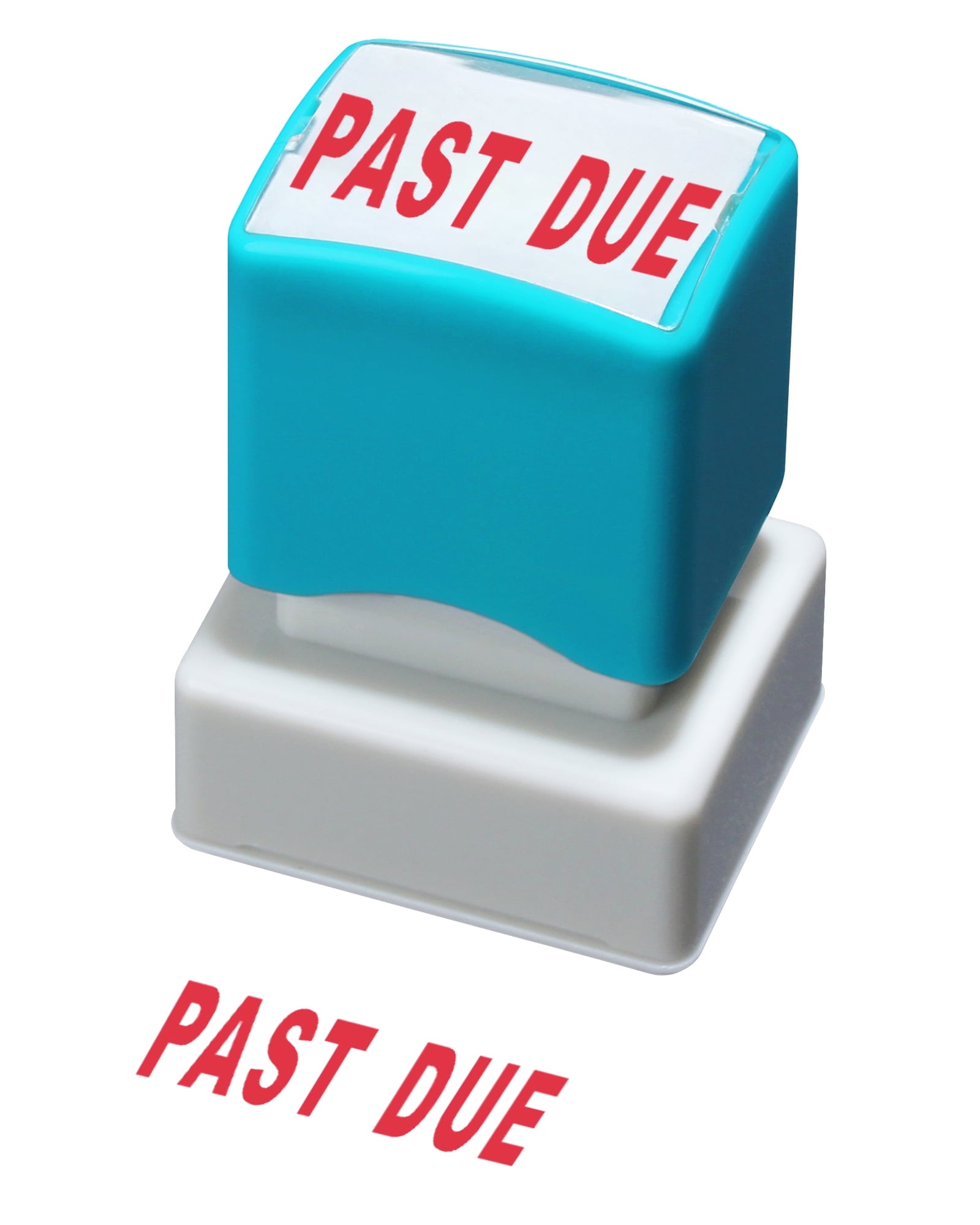 WAFJAMF Past Due Stamps–Self-Inking Rubber Office Stamp Red Ink Message ...
