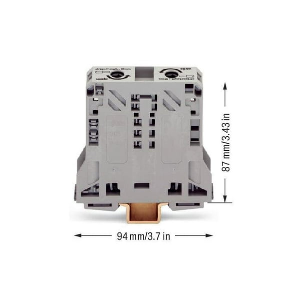 WAGO 285-150 POWER CAGE CLAMP feedthrough terminal block - Walmart.com