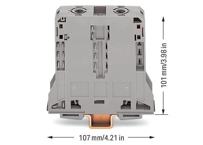 WAGO 285-195 POWER CAGE CLAMP feedthrough terminal block - Walmart.com
