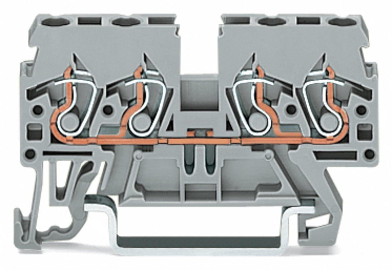 WAGO 870-831 4-conductor through terminal block - Walmart.com
