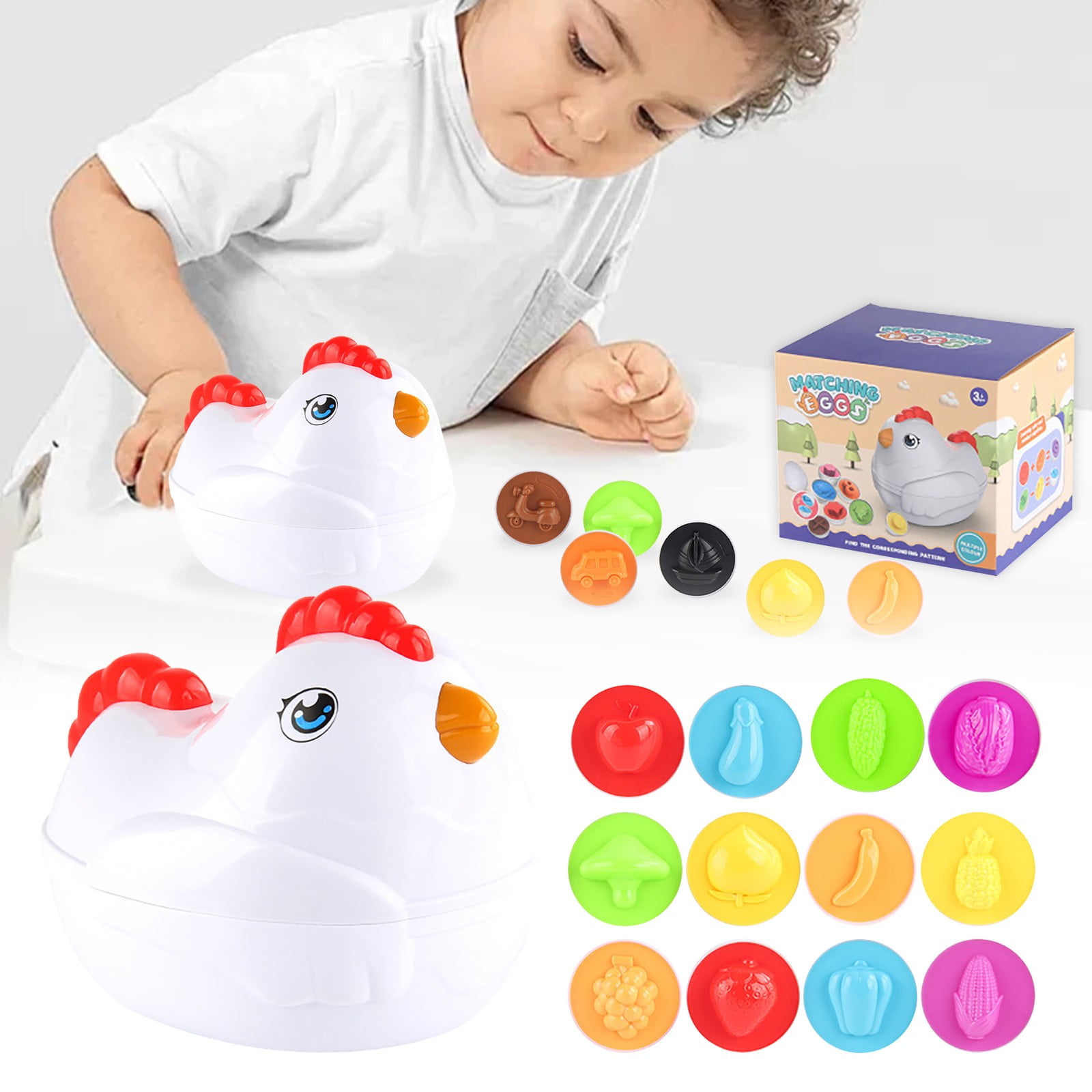 WAHIUHIUA Chicken Eggs Easter Toys Gifts For Toddlers Easter Basket ...