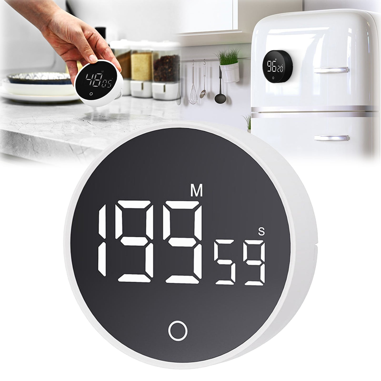 WAHIUHIUA Digital Timer With Large Display 199 Minute Countdown Countup ...