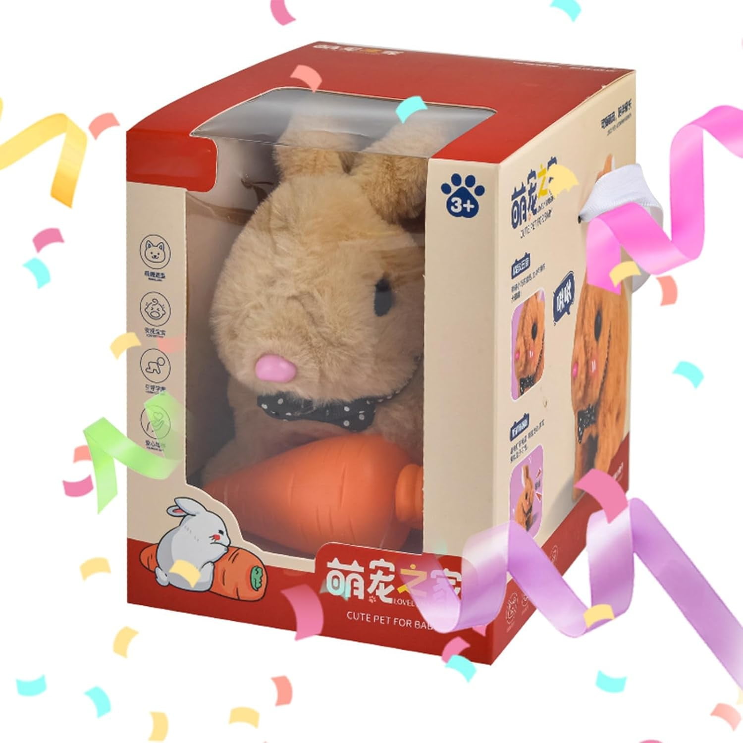 WAHIUHIUA My Realistic Robot Bunny Robot Bunny Plush Toy Rabbit Robot ...