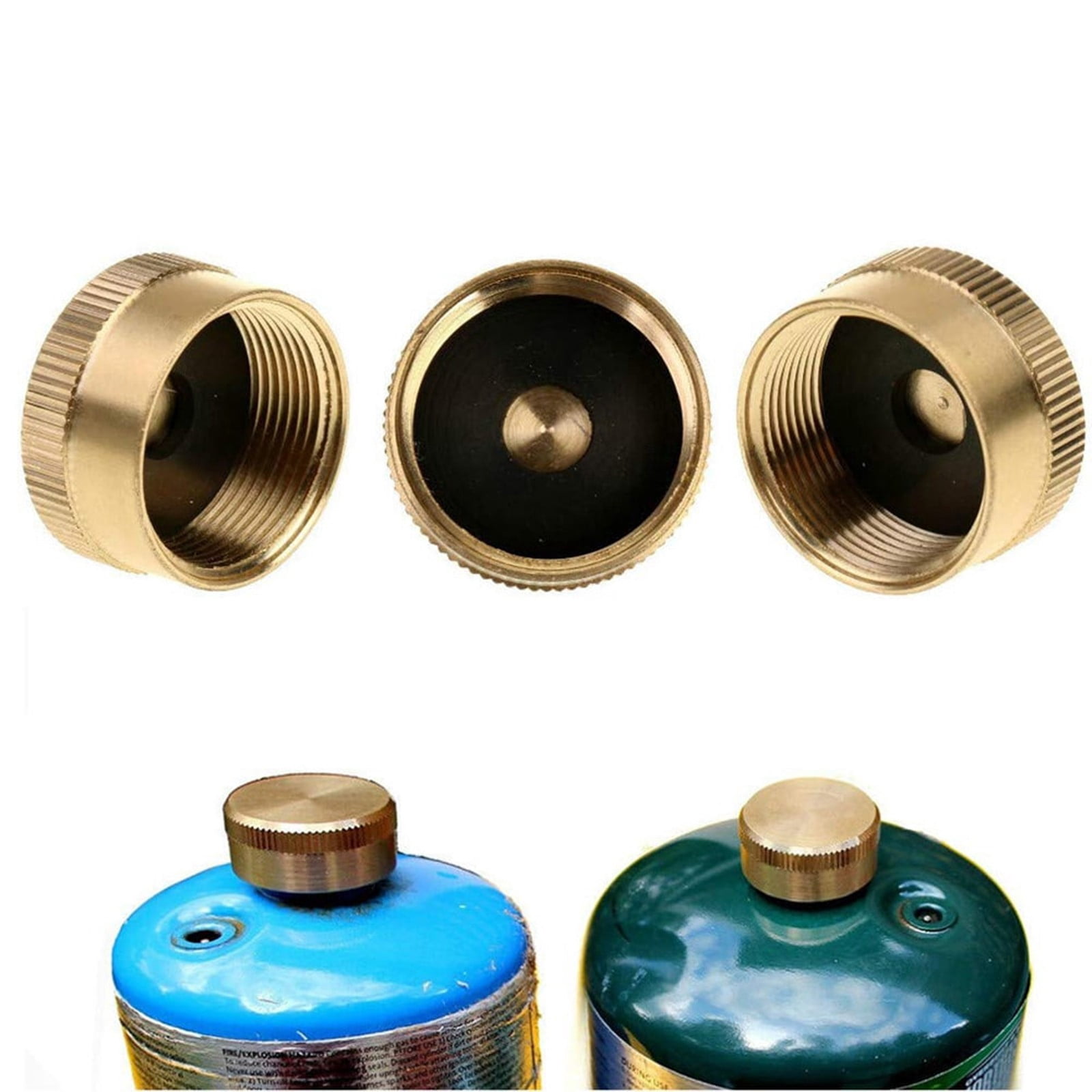 WAHIUHIUA Solid Brass 1LB Propane Bottle Cylinder Coupler Protective ...