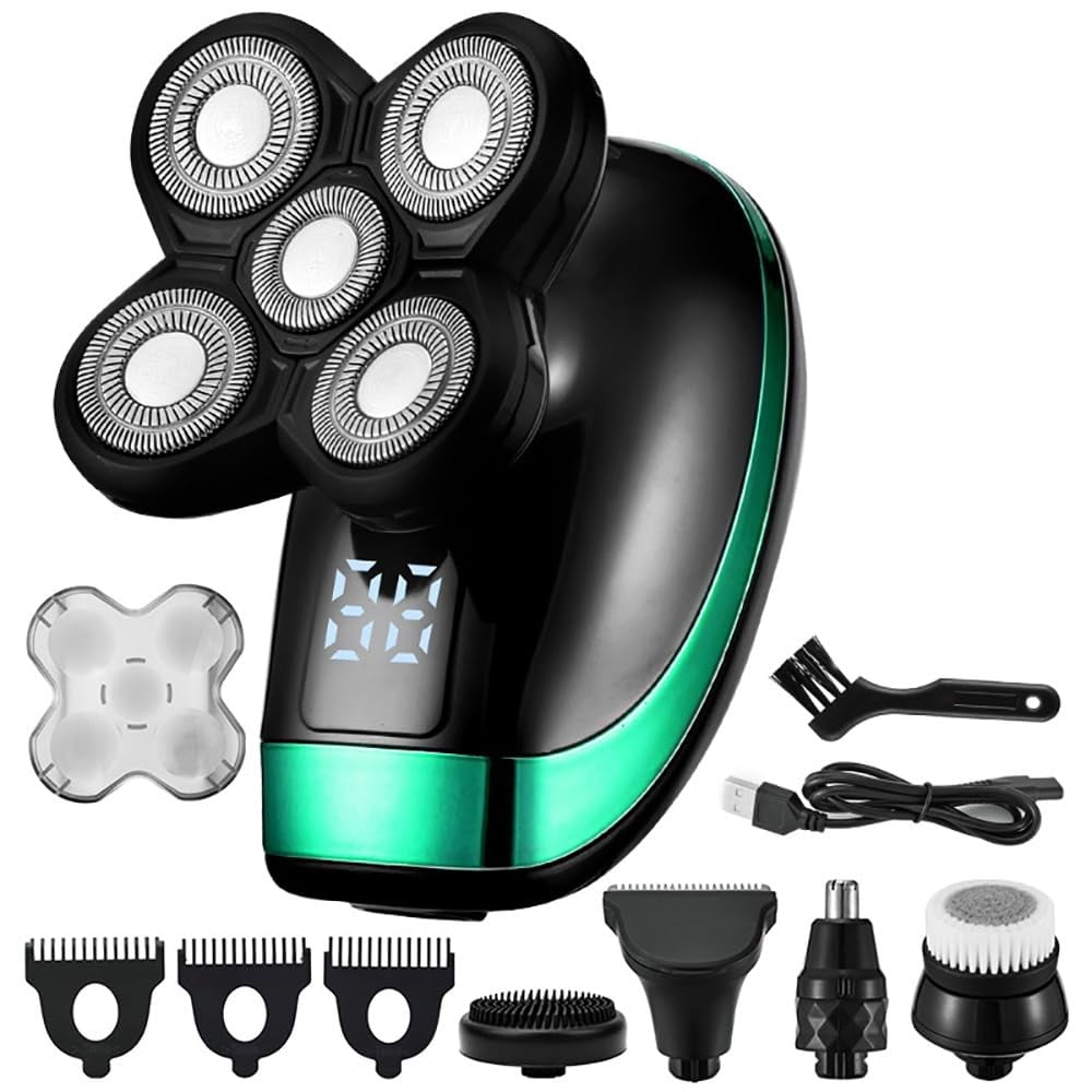 WAILIQIAO Head Shavers for Bald Men, 5 in 1 4D Men's Rechargeable Bald ...