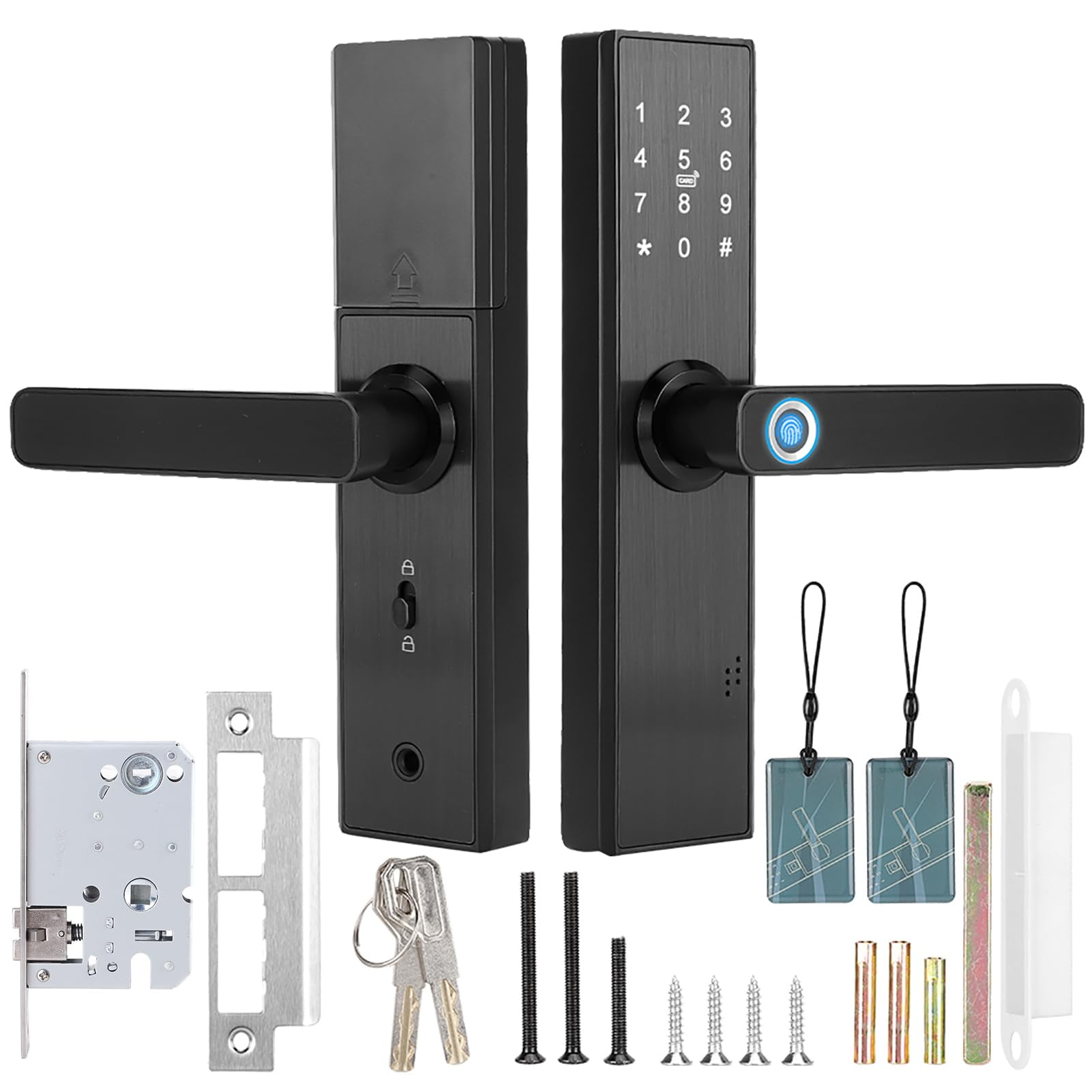WAILIQIAO Smart Lock, Keyless Entry Door Lock Touch Screen Fingerprint ...