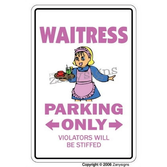 WAITRESS Decal server restaurant uniform waitstaff bar food | Indoor ...