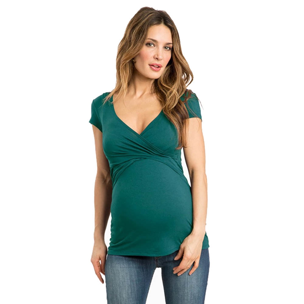 WAJCSHFS Maternity Summer Clothes Plus Size Womens Maternity Pleated ...