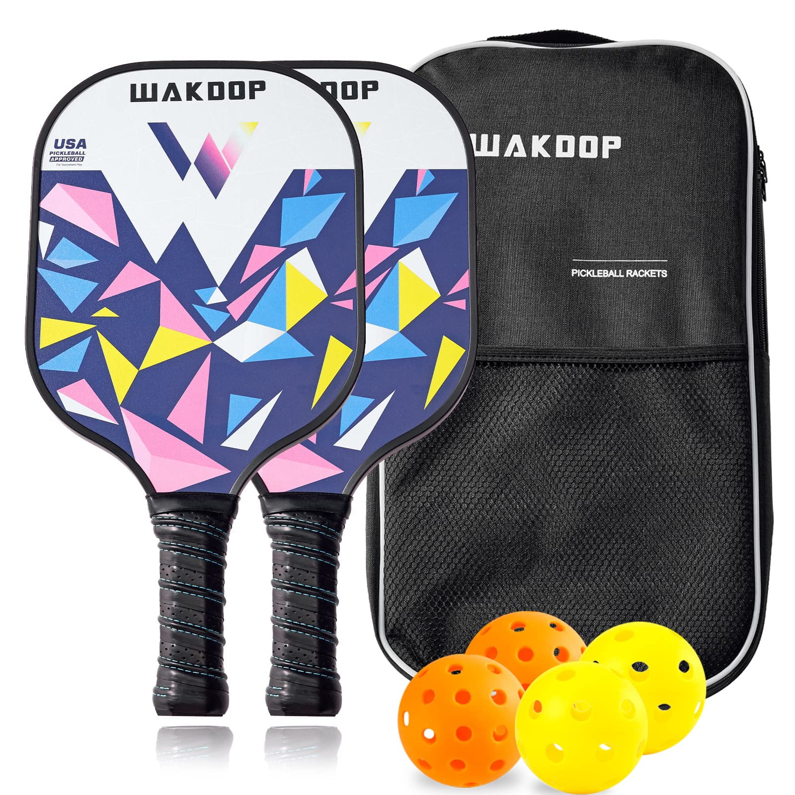 WAKDOP Pickleball Paddle USAPA Approved Set 2 Premium Graphite Craft ...