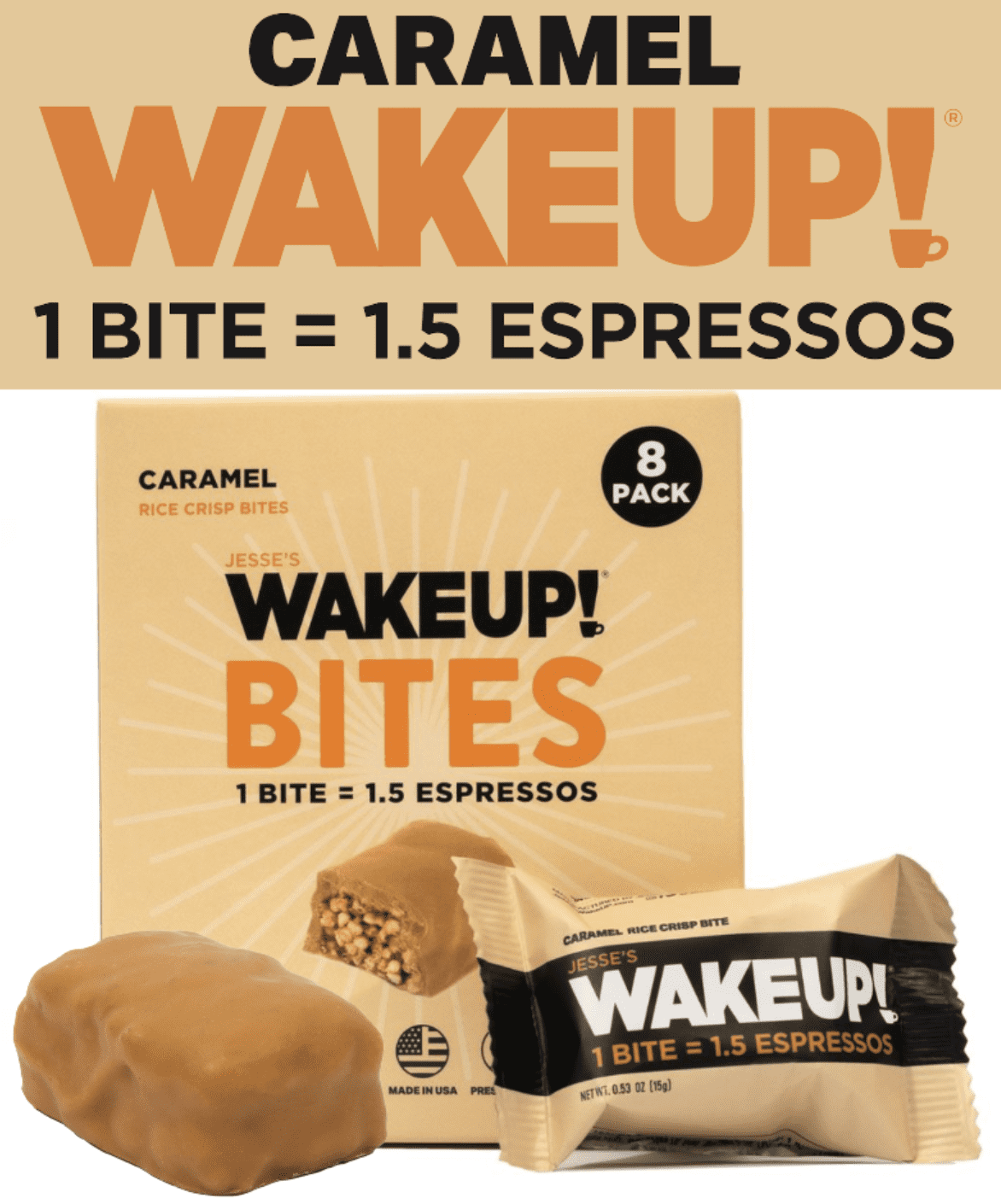 WAKE UP! Caffeinated Caramel Protein Bites - Gluten Free, Vegetarian ...