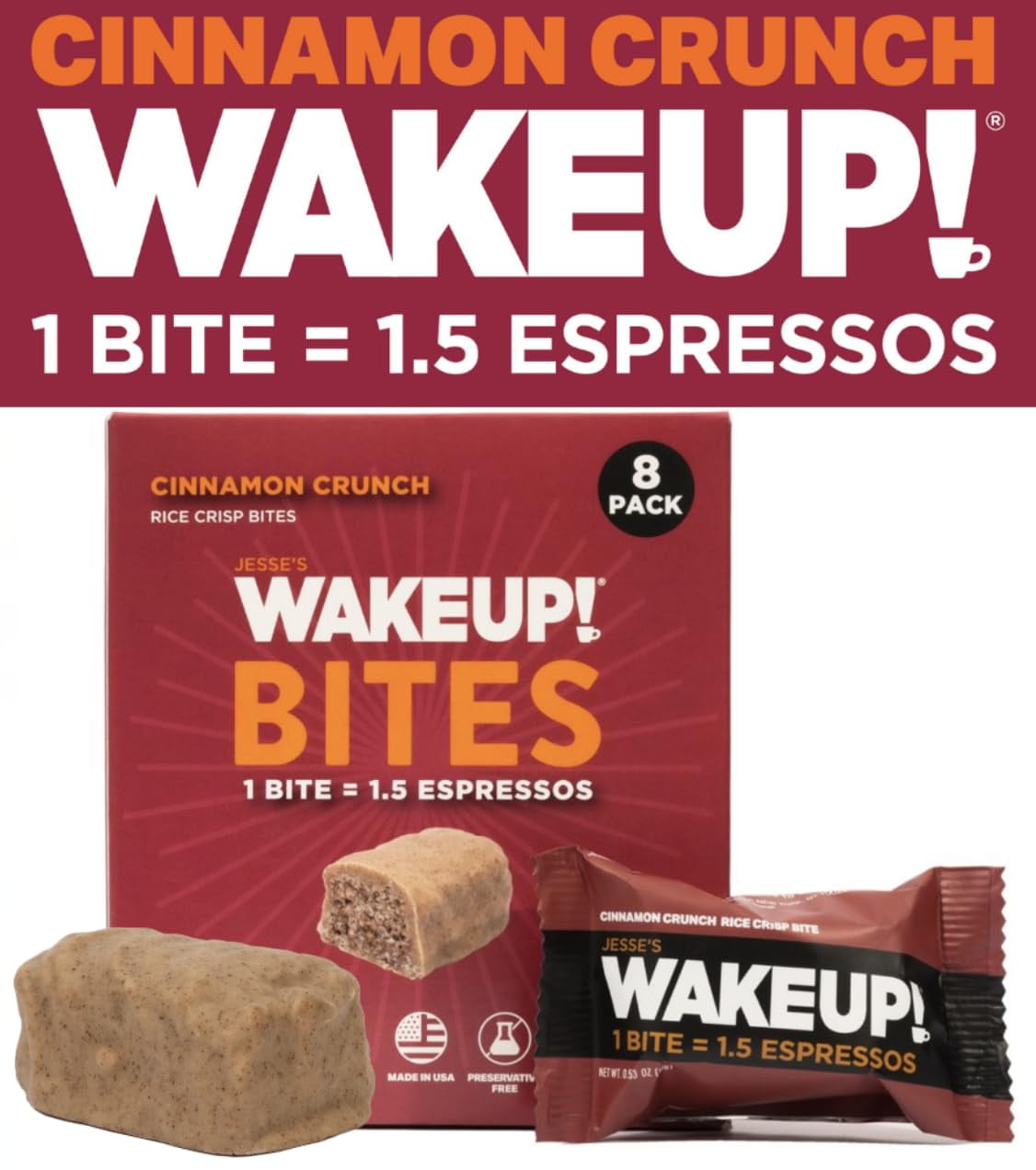 WAKE UP! Caffeinated Cinnamon Crunch Protein Bites - Gluten Free ...