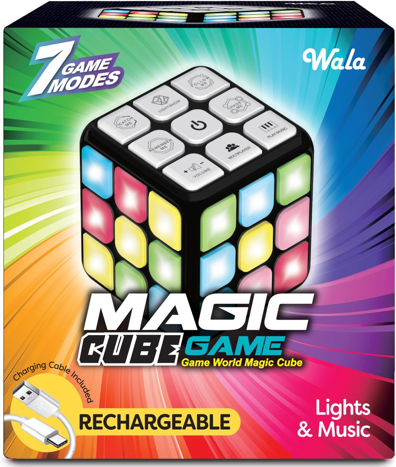 WALA Rechargeable Kids Games MSF2 Activity Cube - 7 Activity Fun Games ...