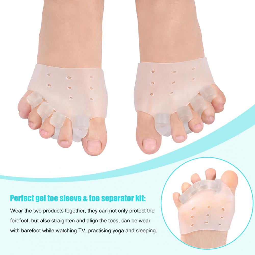 WALFRONT 1 Pair Women & Men Silicone Toe Straightener Spacer Forefoot ...