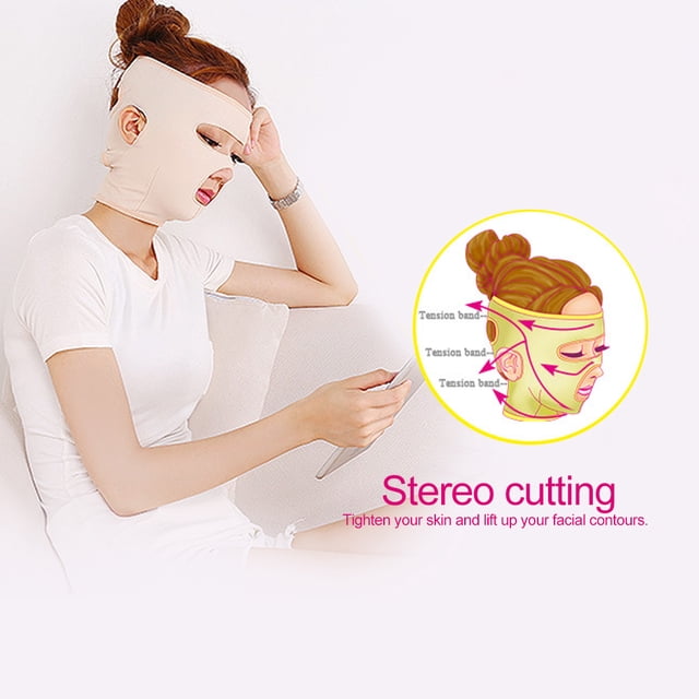 WALFRONT Facial Slimming Mask Slimming Bandages Facial Double Chin Care ...