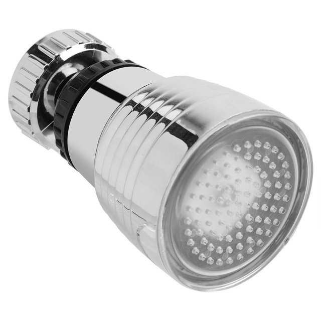 WALFRONT Faucet Sprayer 360° Swivel Temperature Controlled LED Light ...