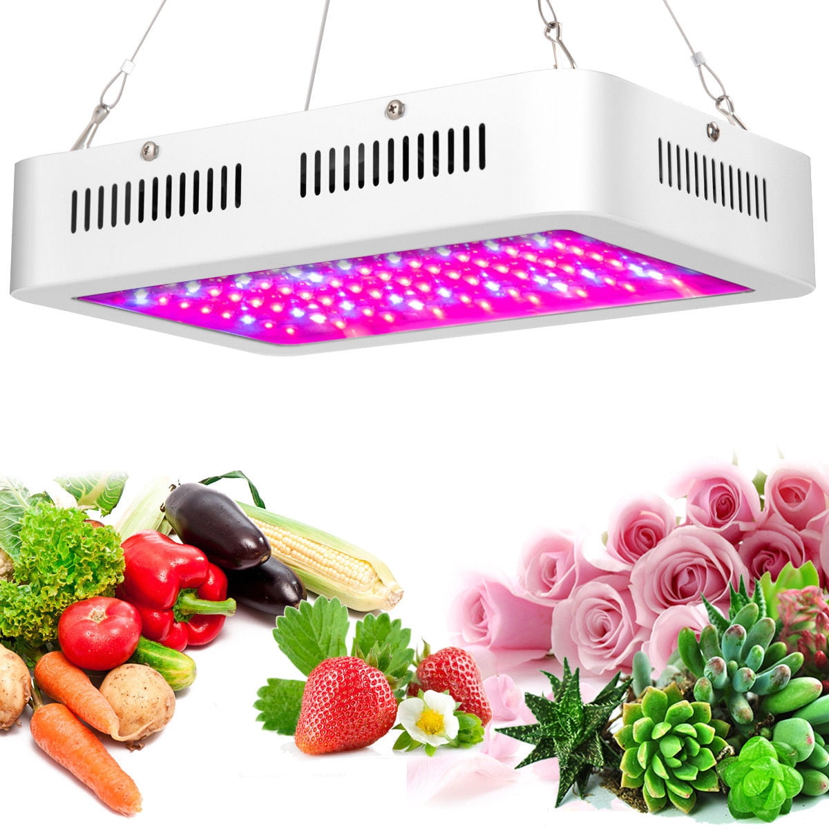 WALFRONT LED Grow Light, 1200W Full Spectrum IR UV Plant Panel Lights ...