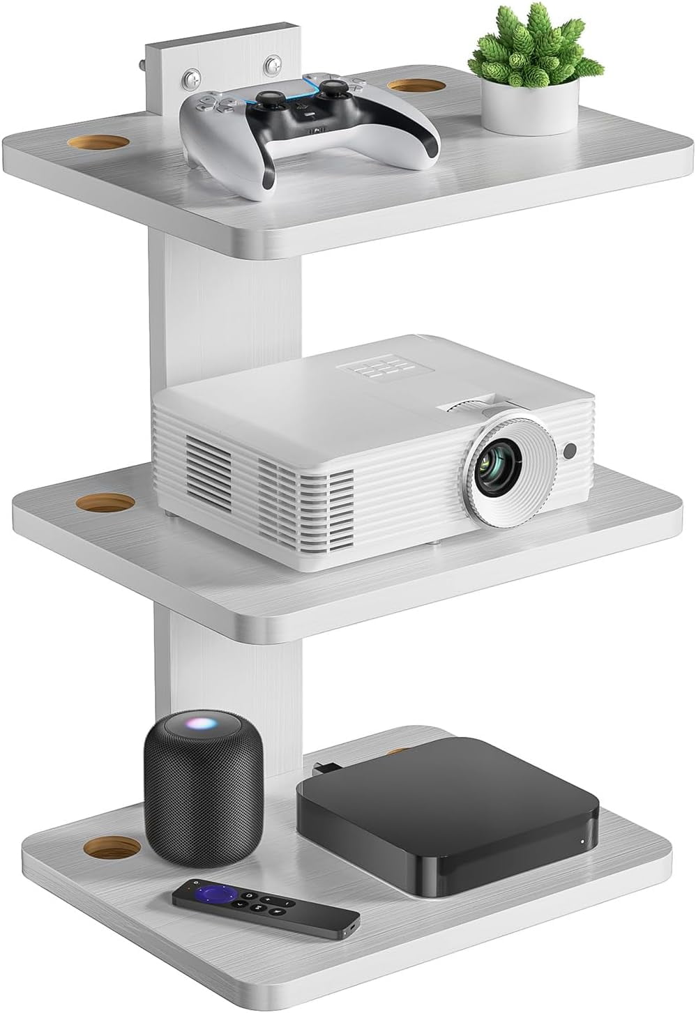 WALI Floating TV Shelf, Holds Up to 22lbs, Wooden Wall Mounted Shelves ...