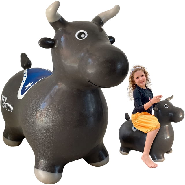 WALIKI Large Bounce Toy, Benny the Jumping Bull Hopper for Kids and ...