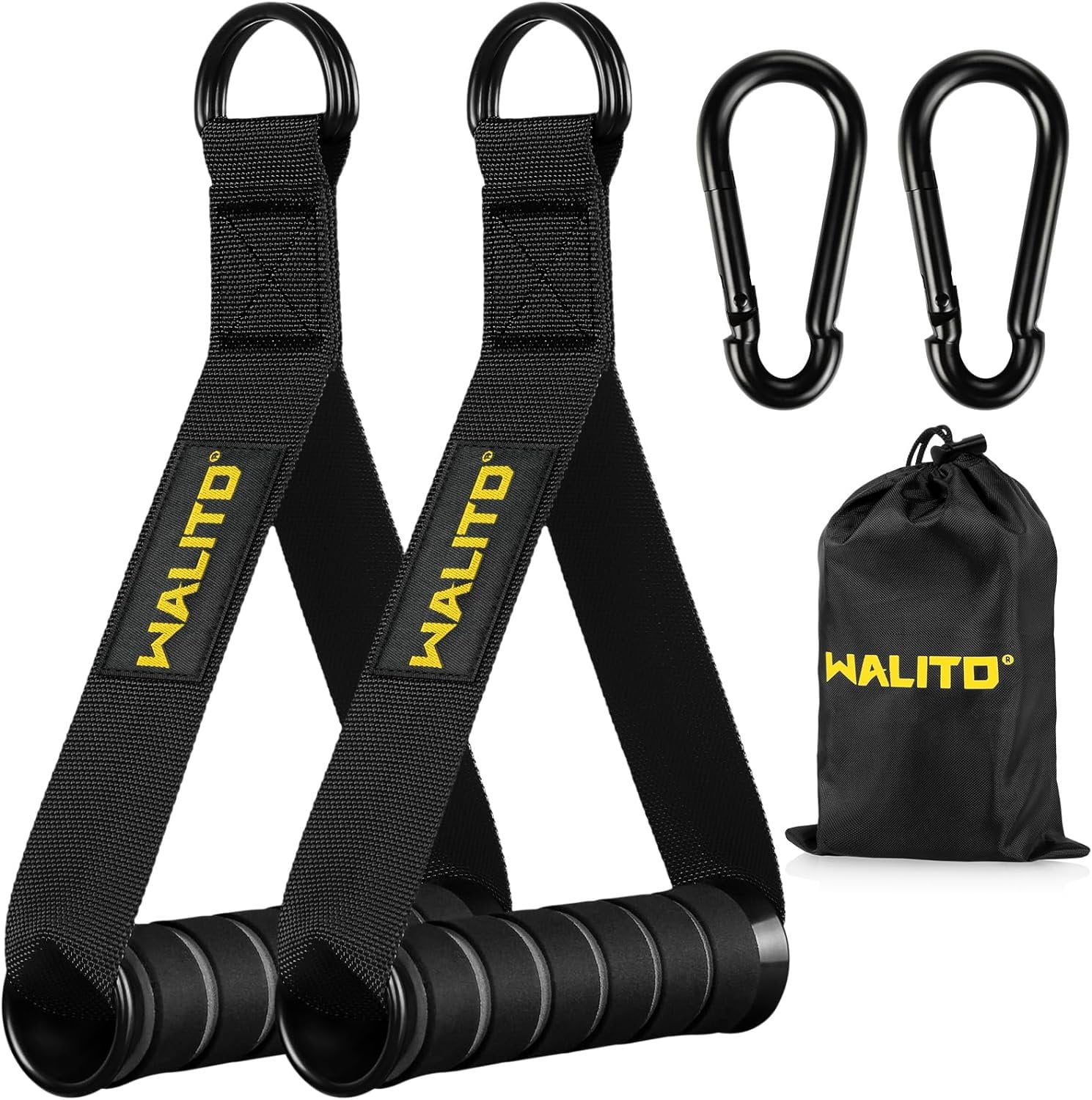 WALITO Exercise Handles, Replacement Cable Machine Attachments for Home ...