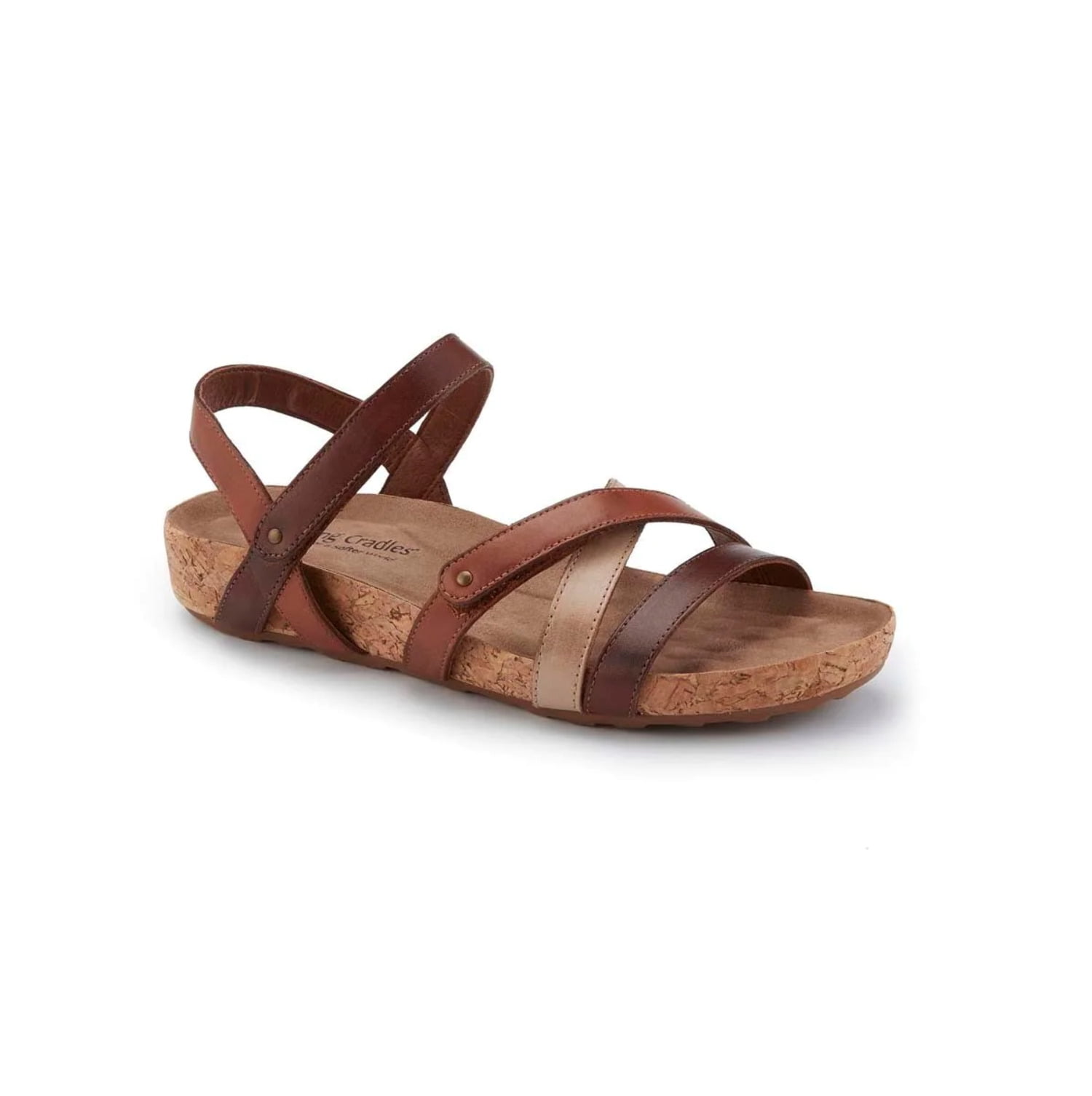Walking Cradles Wc Pool Women Strappy Sandal In Brown Multi Leather ...