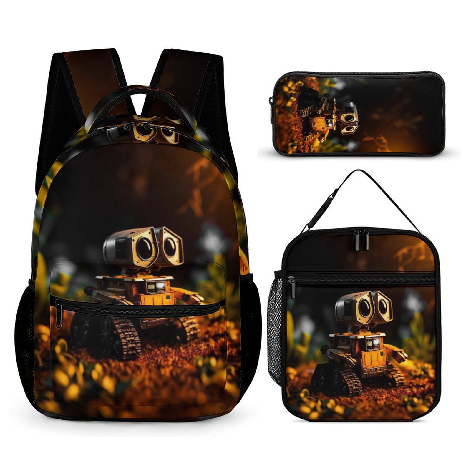 WALL-E 13 Anime Backpack for Mens/Women Gifts Backpack with Lunch Box ...
