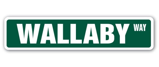 WALLABY Street Sign wallabies Australia joeys Australian | Indoor ...