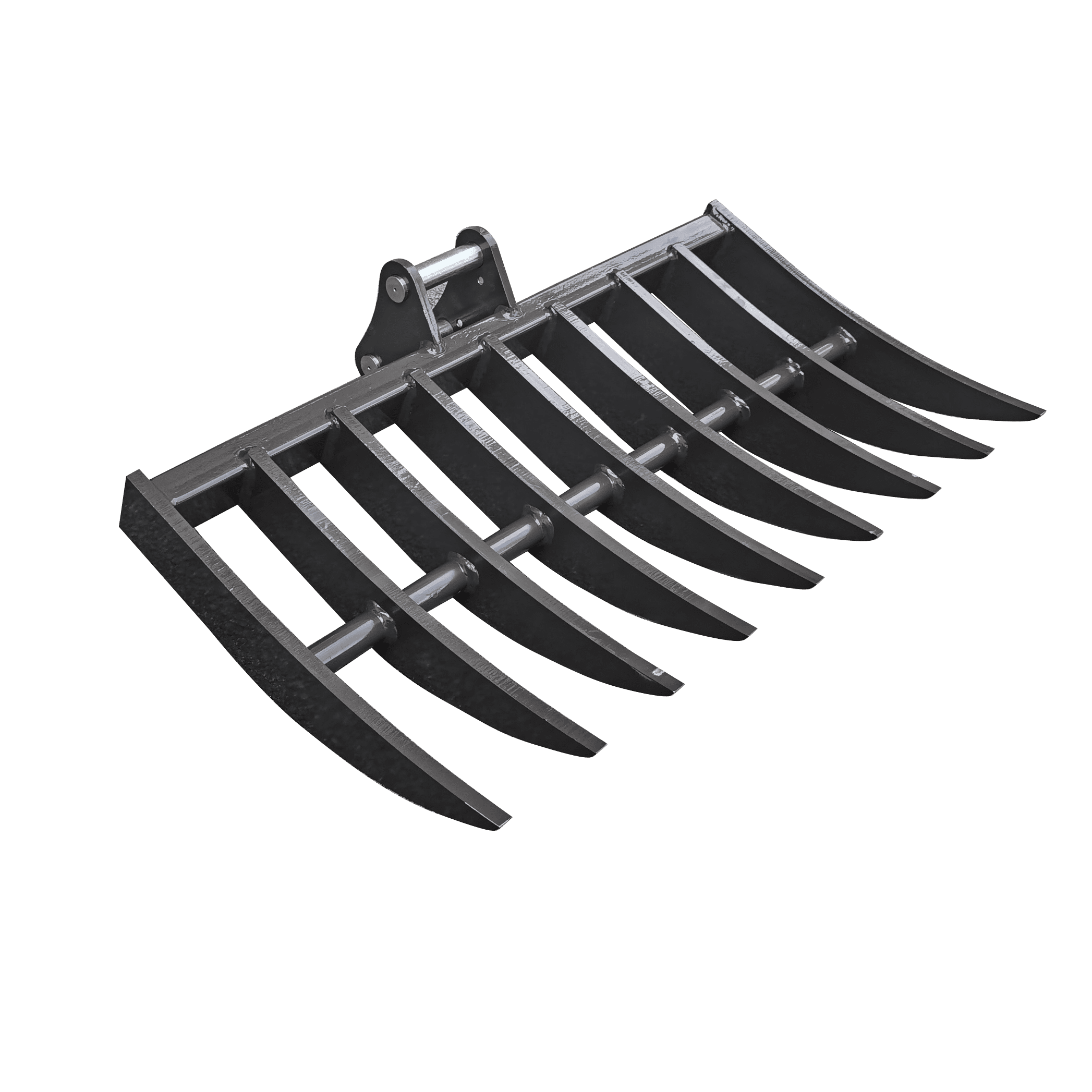 WALLEMAC WRK36-KUB-2 Land Clearing Root Rake 36“ Width for Kubota Mini ...