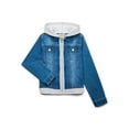 Star Ride Girls Denim Jacket with Hoodie, Sizes 7-16, Versatile Fashion ...