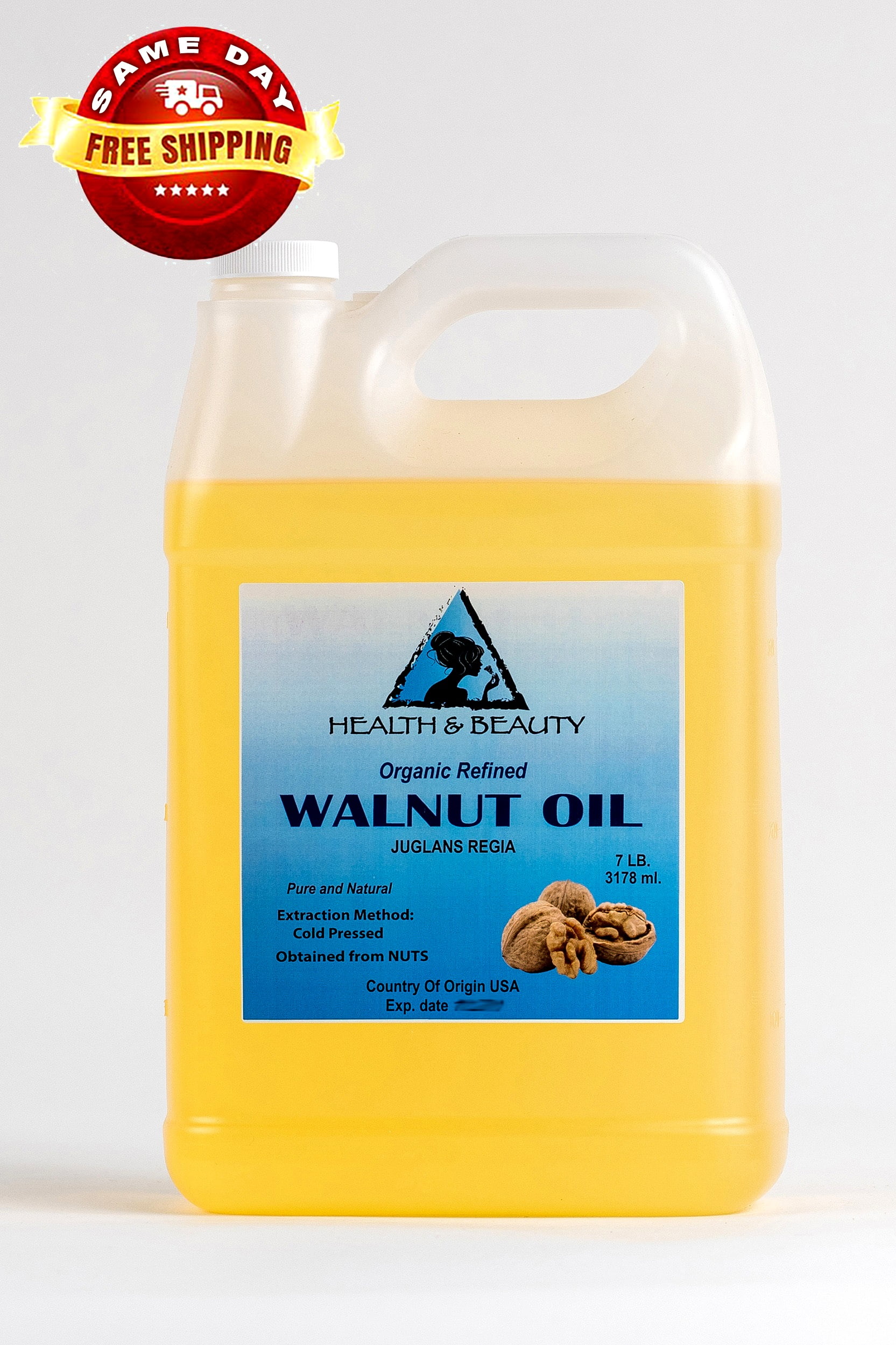 WALNUT OIL ORGANIC CARRIER COLD PRESSED PREMIUM NATURAL PURE 7 LB ...