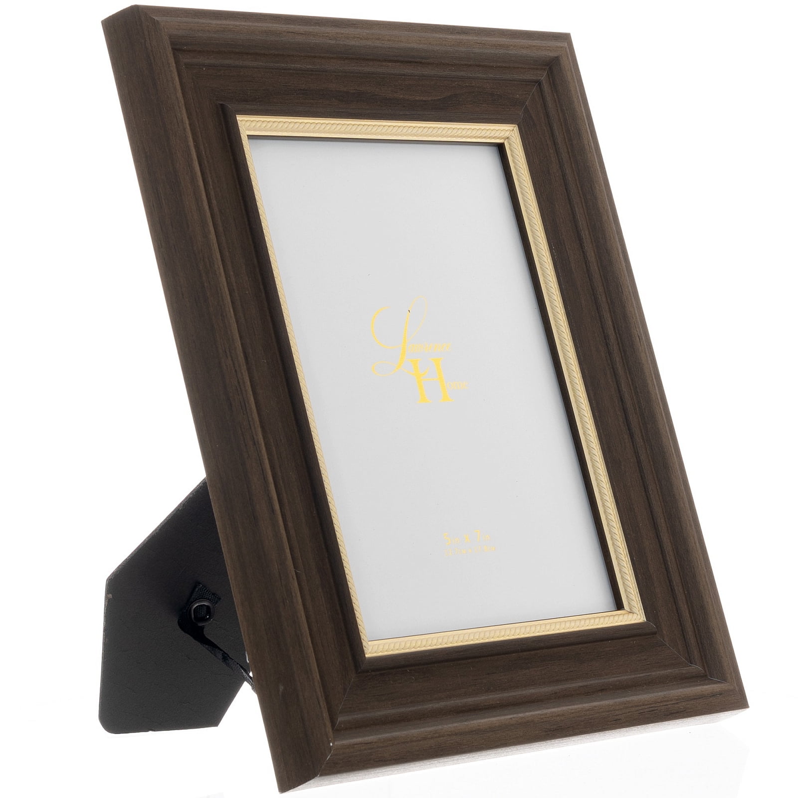 WALNUT w Gold Rope trim 5x7 frame - 5x7 - Walmart.com