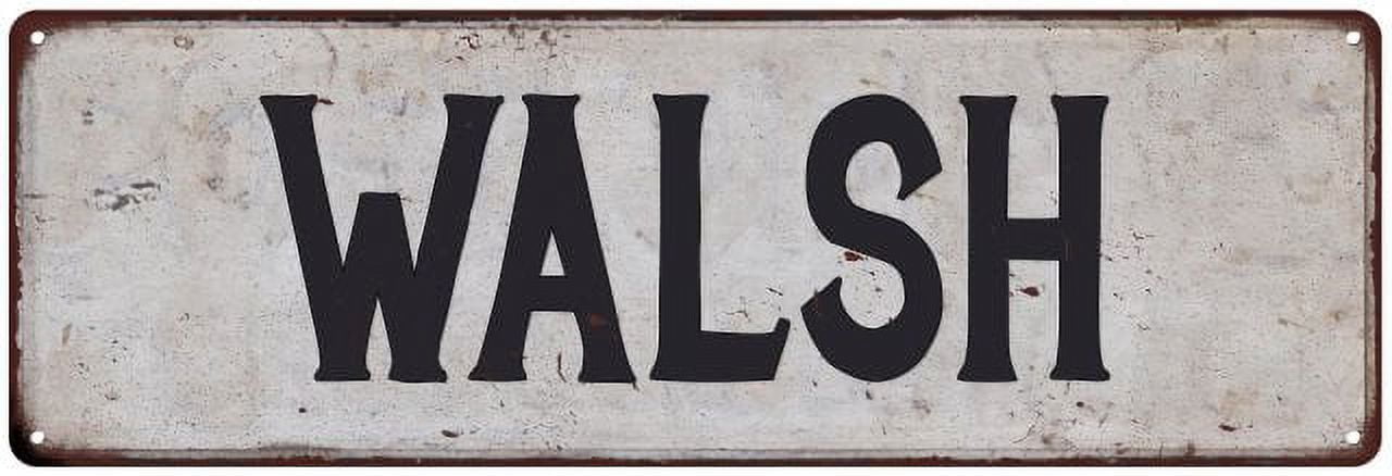 WALSH Vintage Look Rustic Chic Metal Sign 8x24 108240036205 - Walmart.com