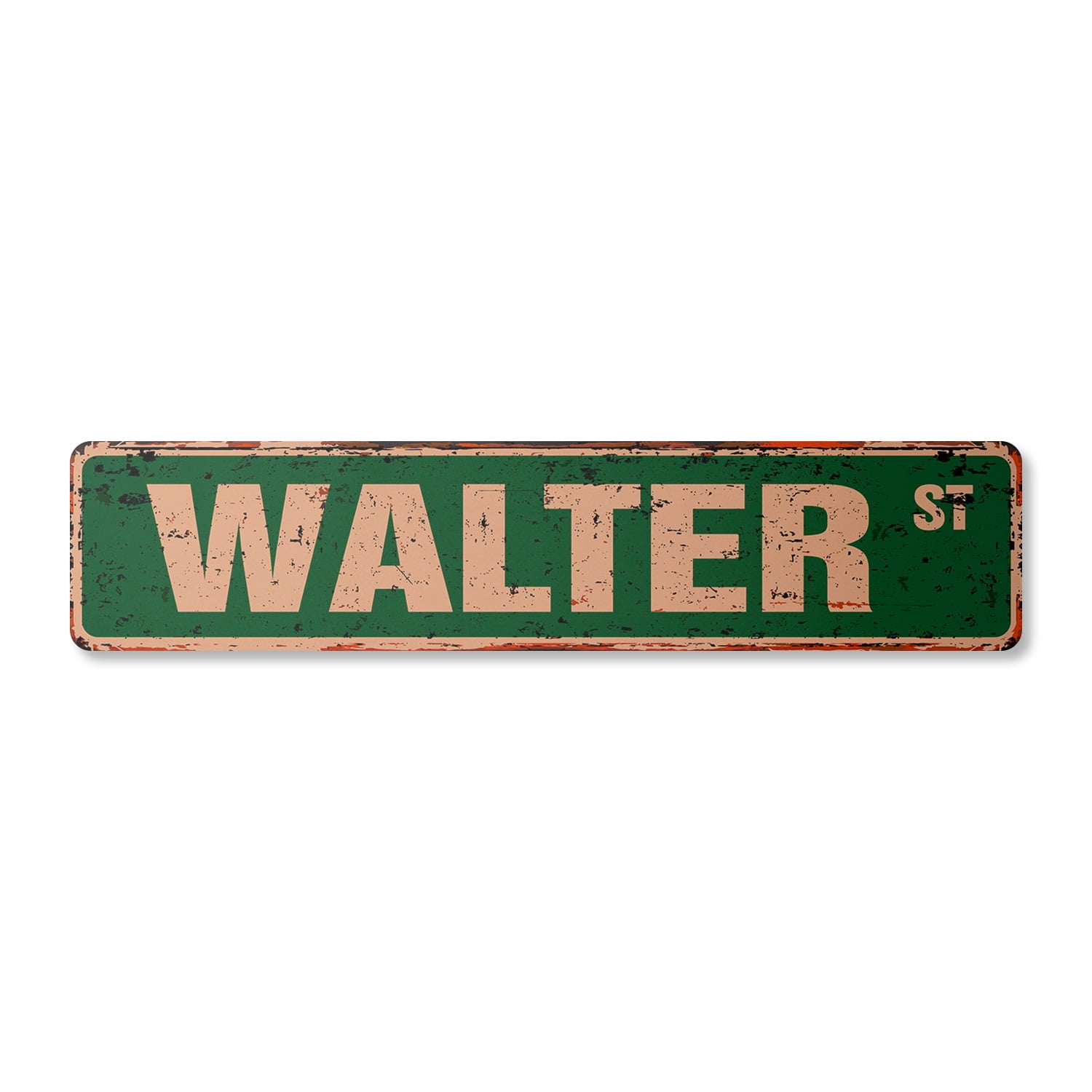 WALTER Vintage Plastic Street Sign Childrens Name Room Sign | Indoor ...