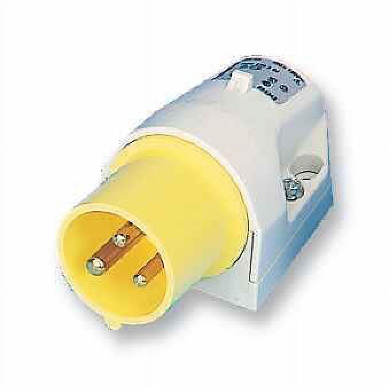 WALTHER - 16A, 110V, Panel Mount CEE Appliance Inlet, 2P+E, Yellow ...