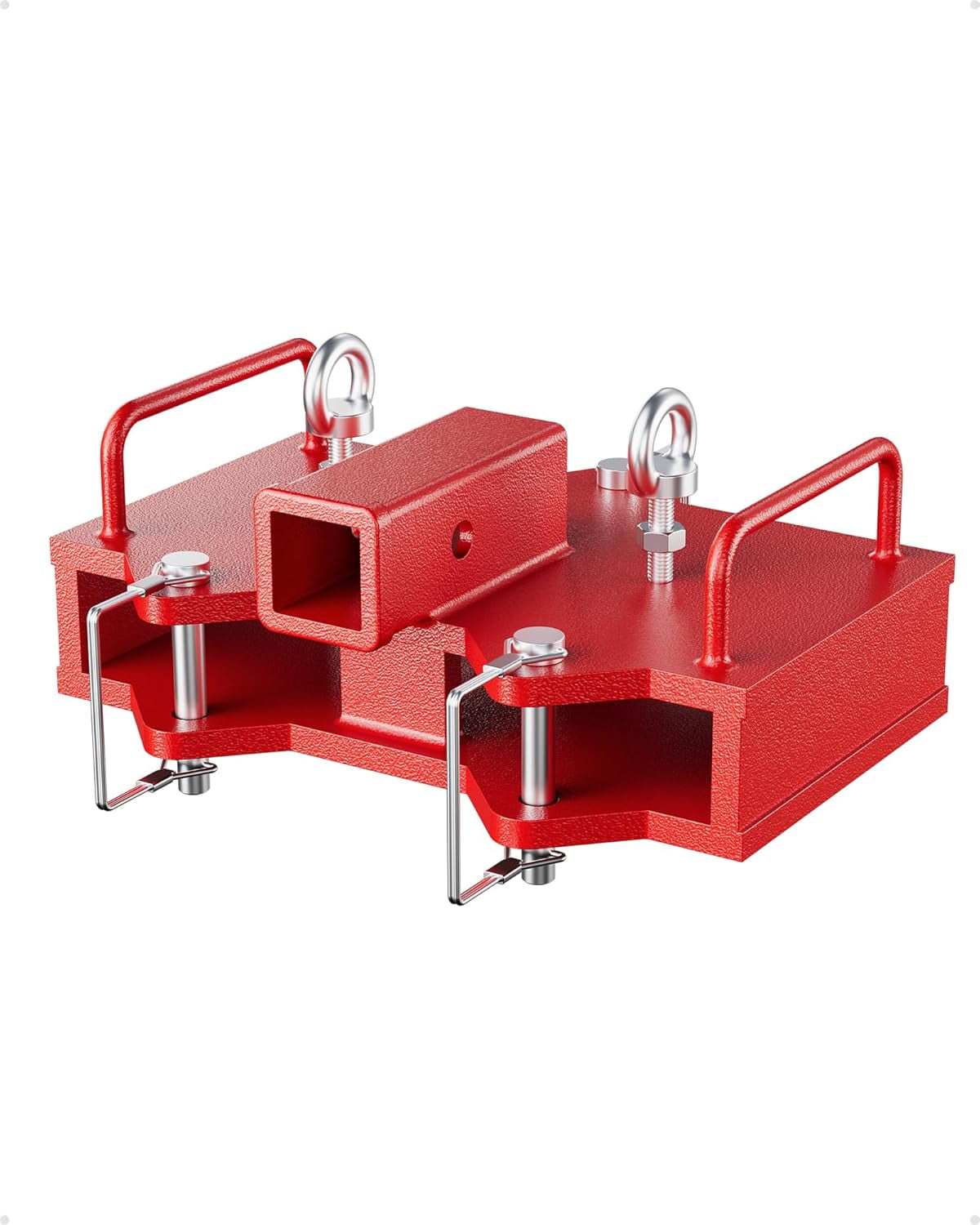 WALYWIK 2'' Forklift Trailer Hitch Receiver for Dual Pallet Forks ...