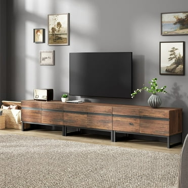 WAMPAT Modern TV Stand for up to 100 inch 2 in 1 Entertainment Center ...