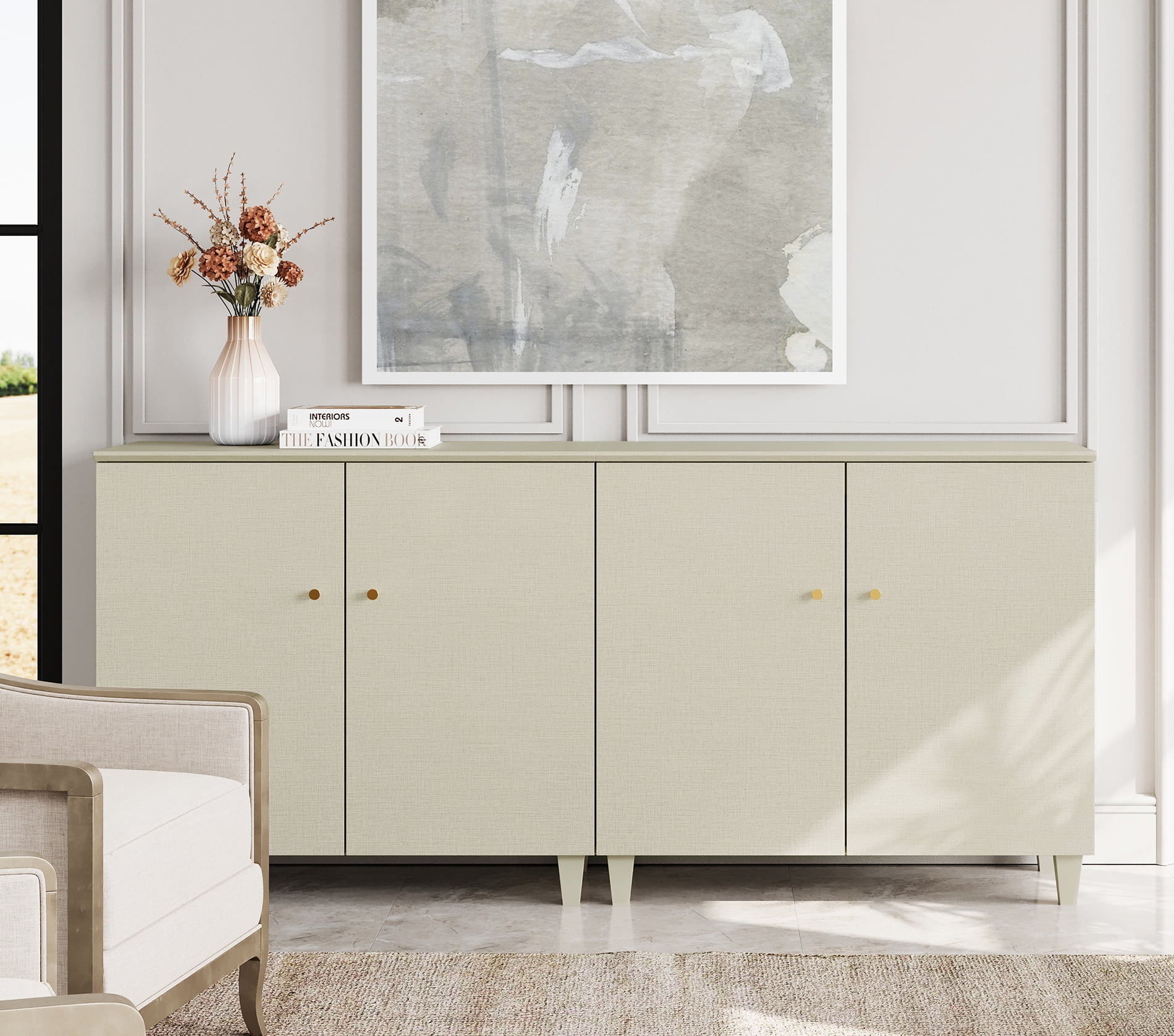 WAMPAT 2-in-1 Dresser Cabinets - Modern Wood Chest - Walmart.com