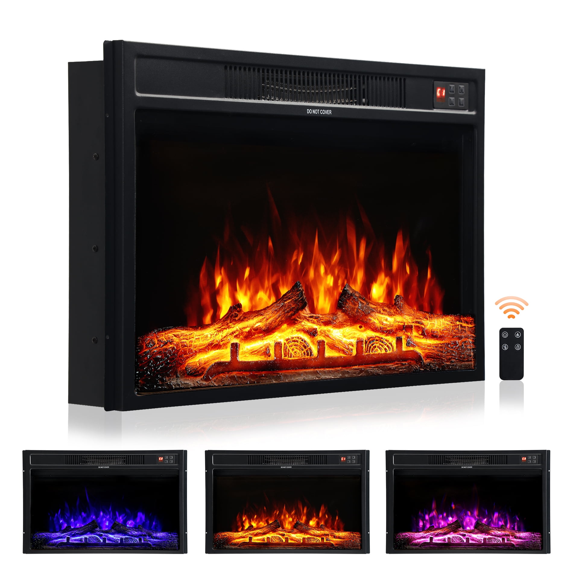 WAMPAT 26" Electric Fireplace, in-Wall Recessed with Heater, Linear ...