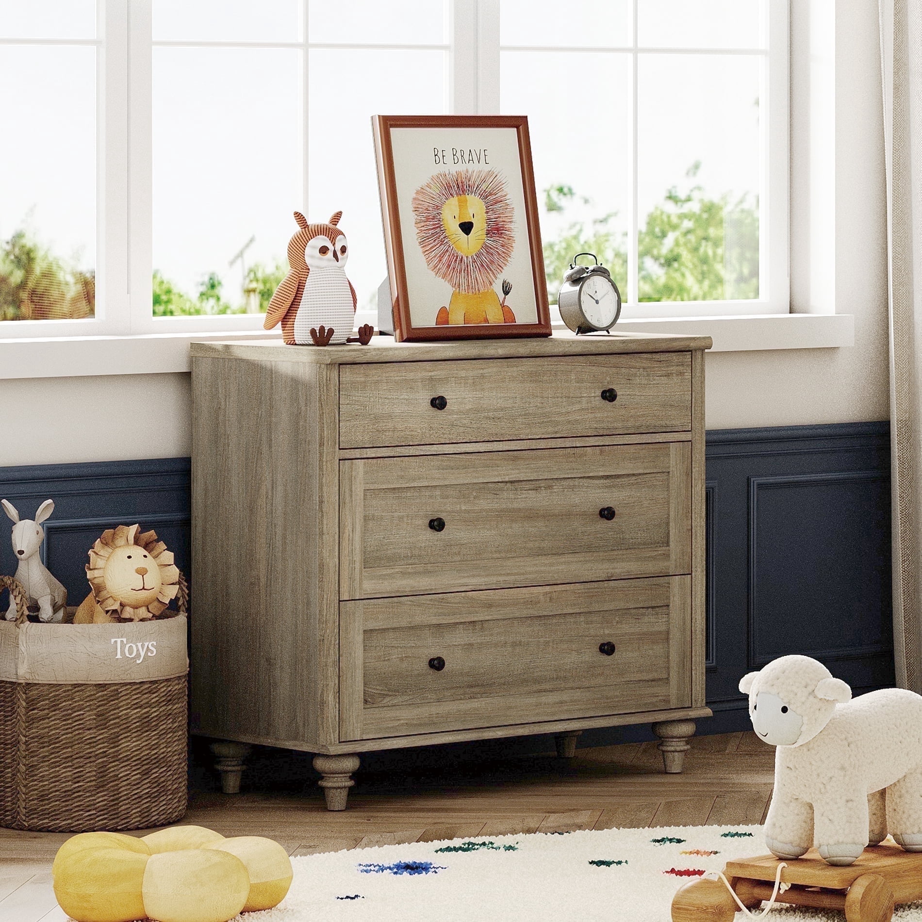 Large Dresser for Bedroom with 3 Drawers, Kids Dressers with Wide Chest ...