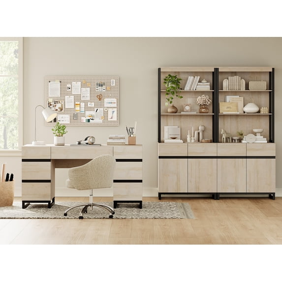 WAMPAT Home Office Furniture Set: 59in Modern Executive Desk with ...