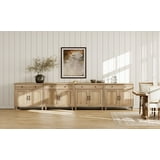 WAMPAT Large Buffet Cabinet, Modern Coffee Bar Table Wood Kitchen ...