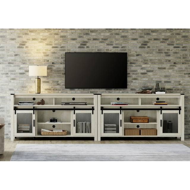 WAMPAT TV Stand for 100+ Inch TV, Farmhouse 118" Extra Long ...