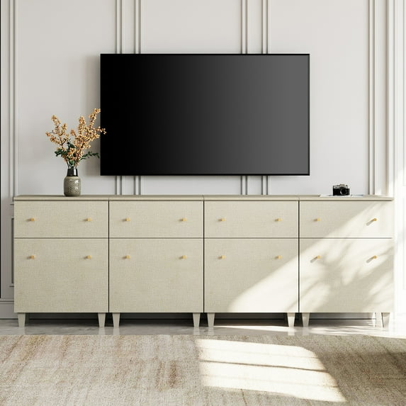 WAMPAT TV Stand Cabinets for 100+ Inch Flat Screen, 4-in-1 Modern ...